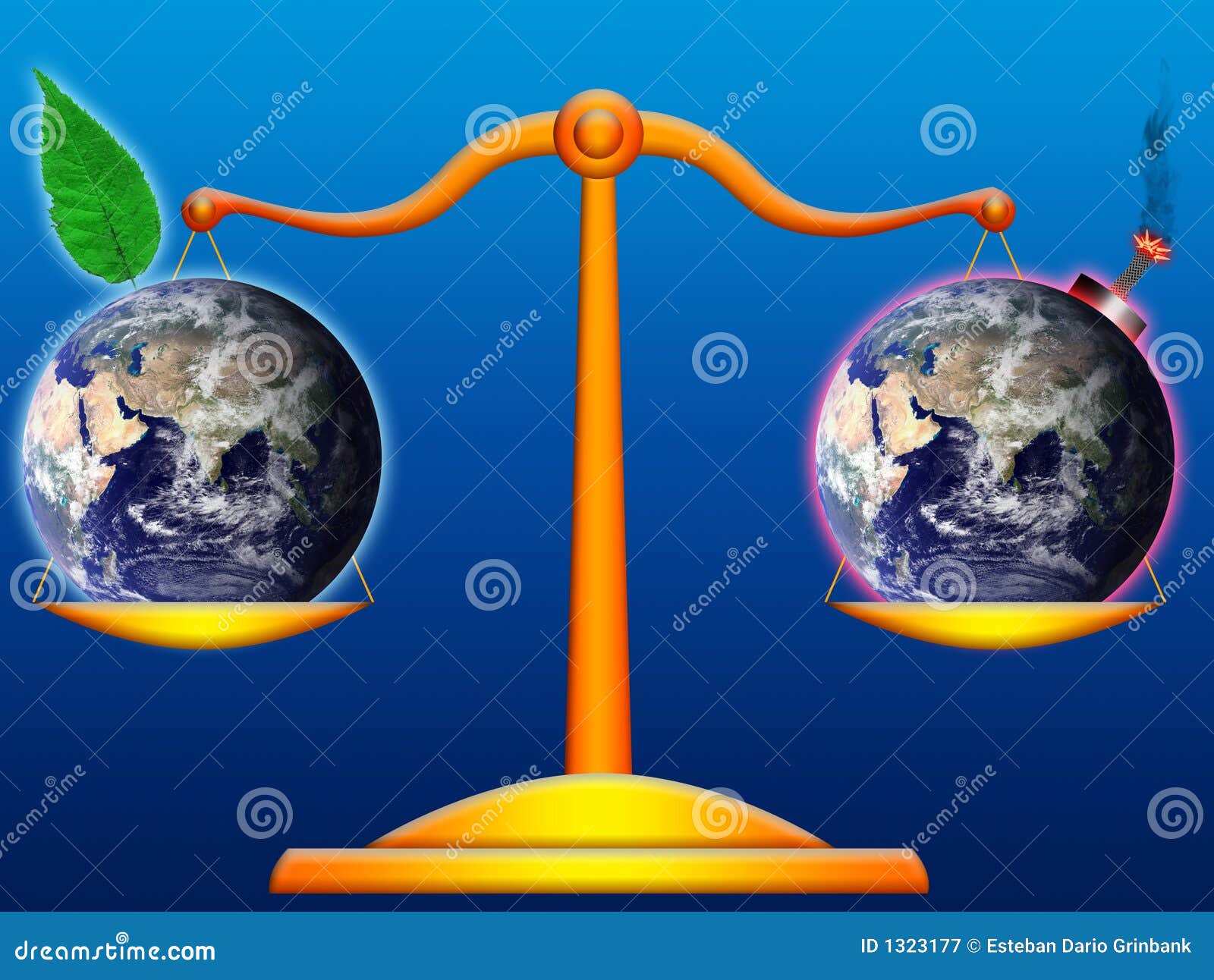 Equilibrio mundial stock de ilustración. Ilustración de fuego - 1323177