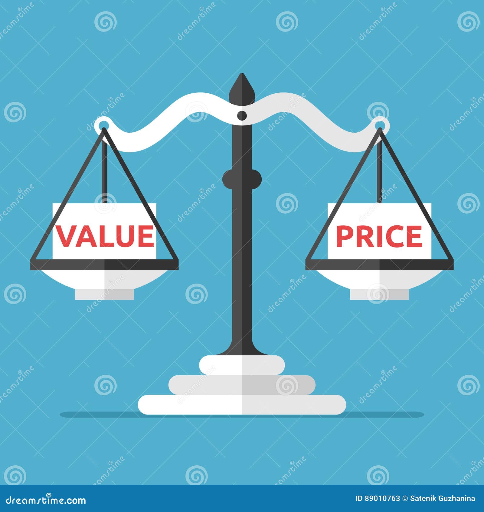 Equilibrio, Valore E Prezzo Illustrazione Vettoriale - Illustrazione di ...