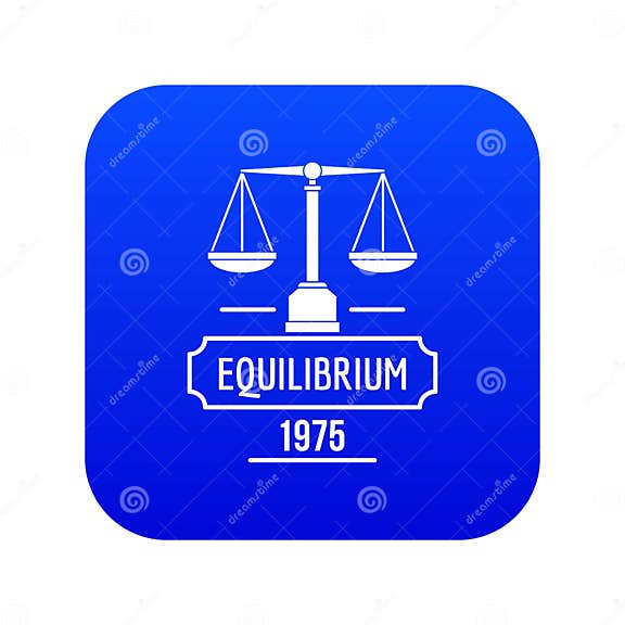 Equilibrium Icon Blue Vector Stock Vector - Illustration of court ...