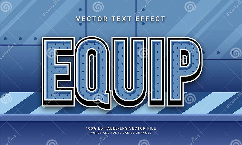 Equip Editable Text Effect with Machine Theme Stock Vector ...
