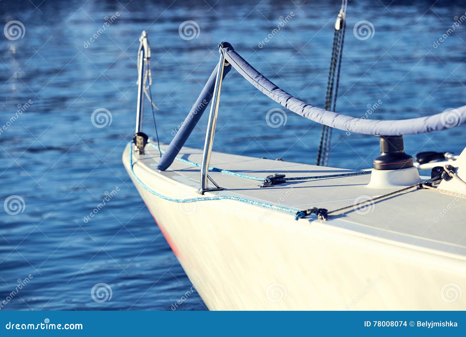 Equip Yacht with Braces for Spinnaker Stock Photo - Image of yachting ...