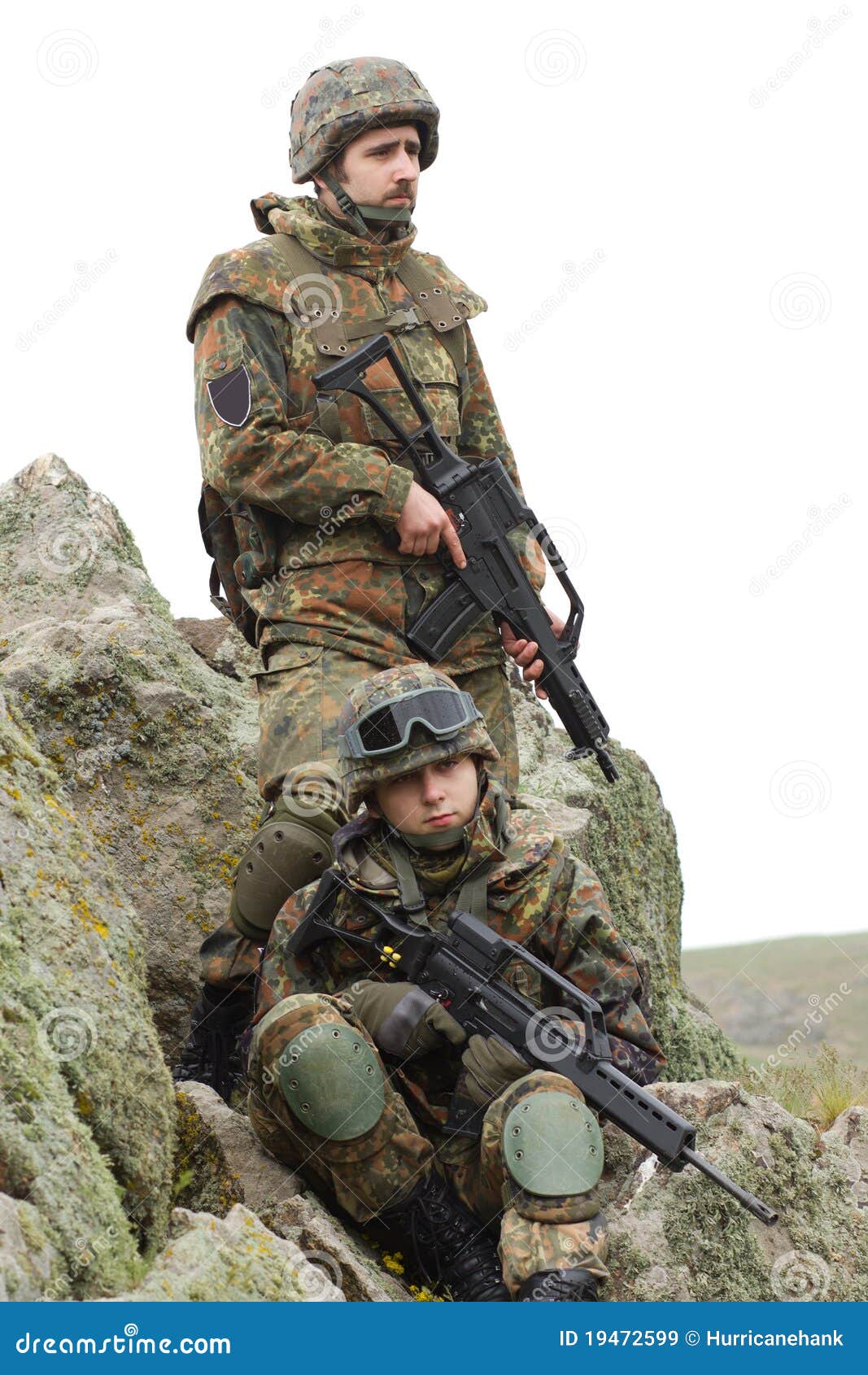 Equiped soldiers with guns stock image. Image of army - 19472599