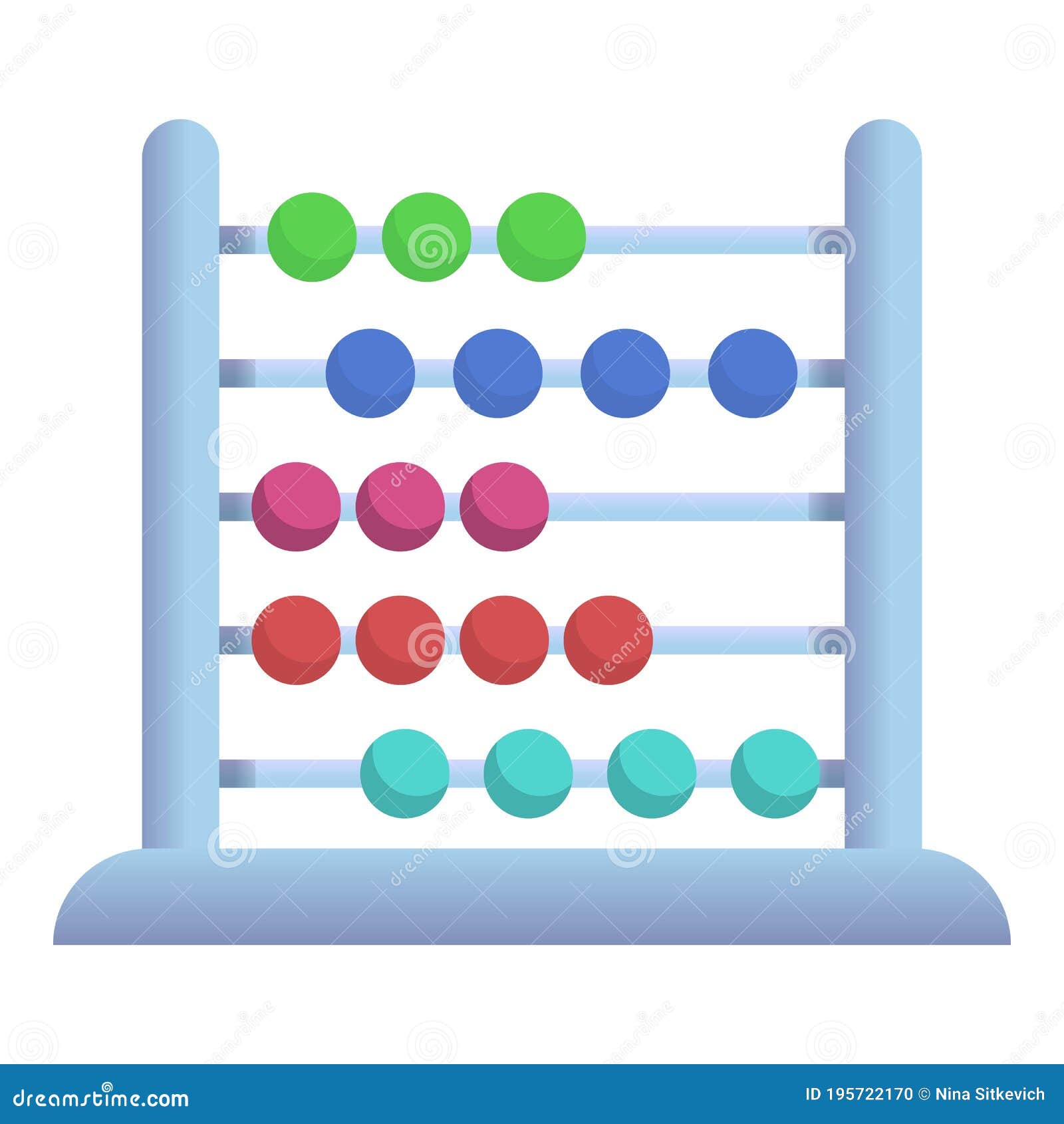 Equipment Abacus Icon, Cartoon Style Stock Vector - Illustration of ...
