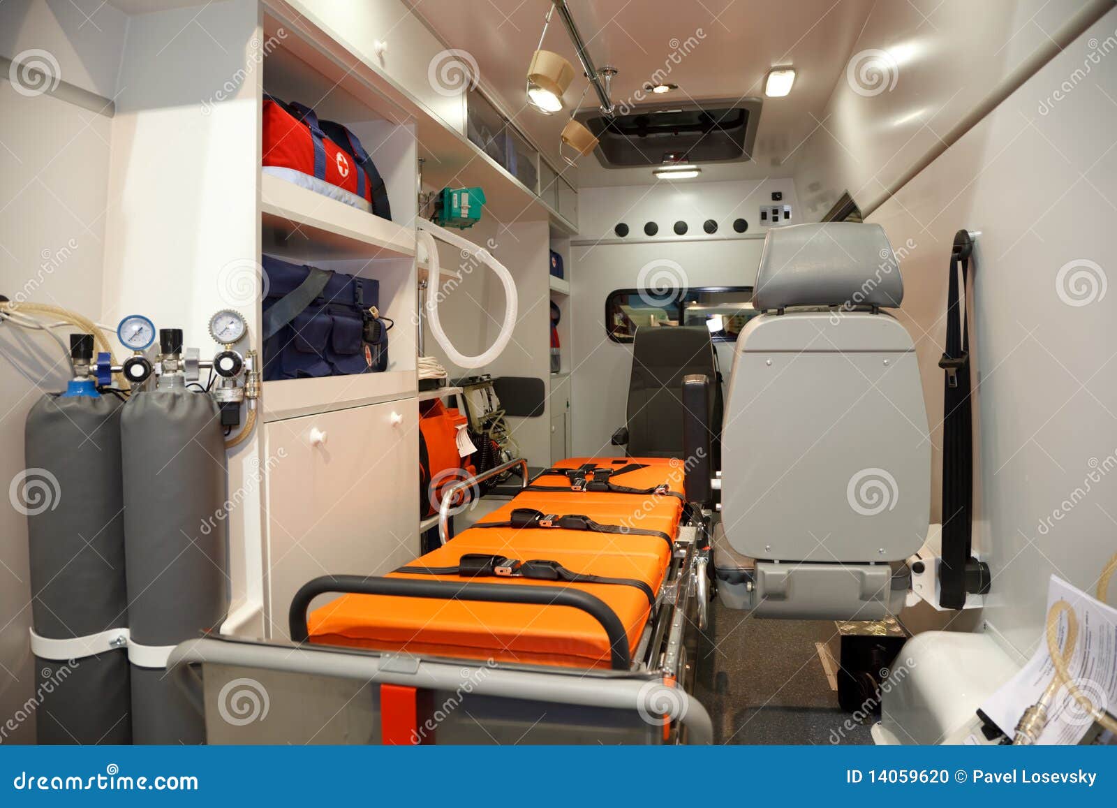 Equipment for Ambulances. View from Inside Stock Photo - Image of ...