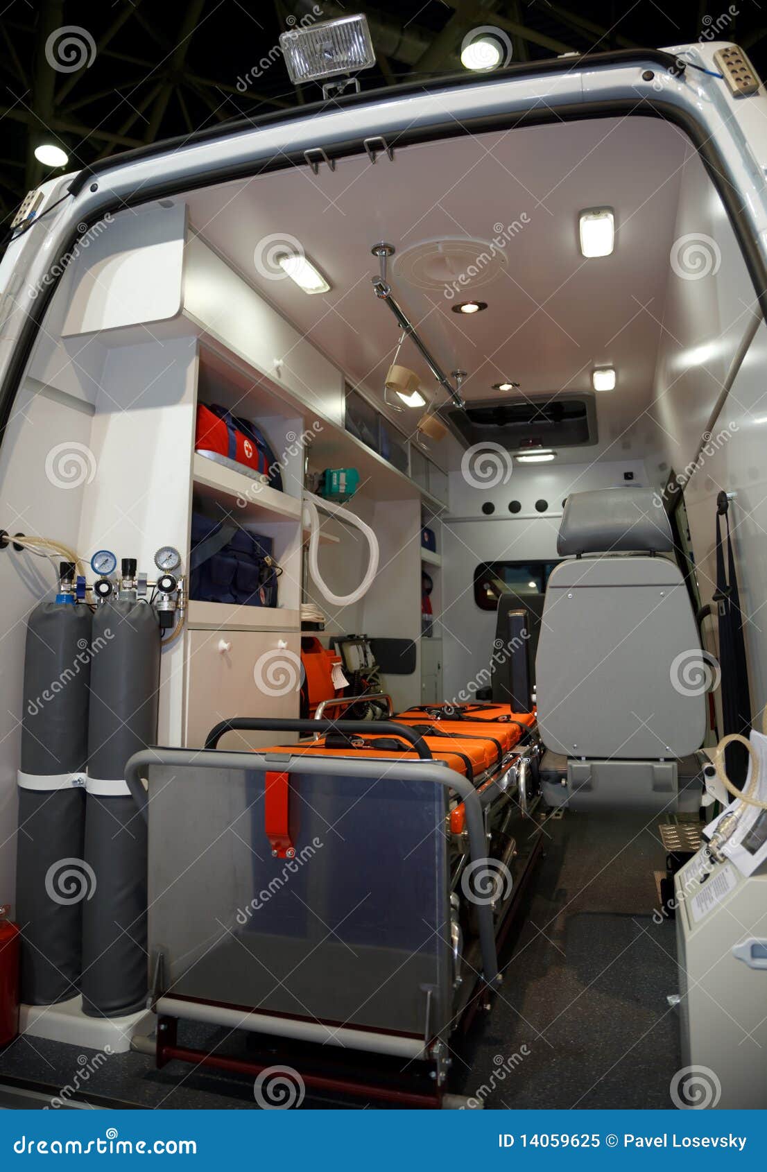 Equipment for Ambulances. View from Inside Stock Image - Image of ...