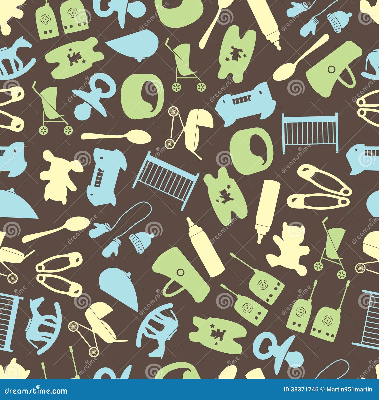 Equipment for Baby Color Pattern Eps10 Stock Vector - Illustration of ...