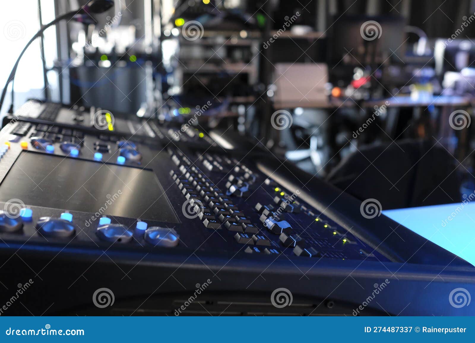 Equipment Backstage in a TV Studio Stock Image - Image of media, sound ...
