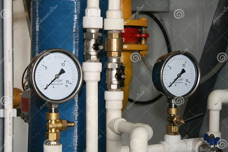 The Equipment in Boiler-house Stock Image - Image of objects, tube: 3423719