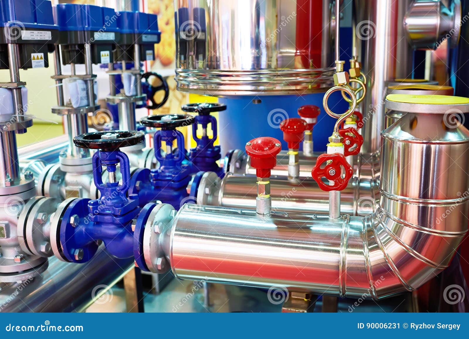 Oil Gas Processing Plant Pipe Line Valves Royalty-Free Stock Image ...