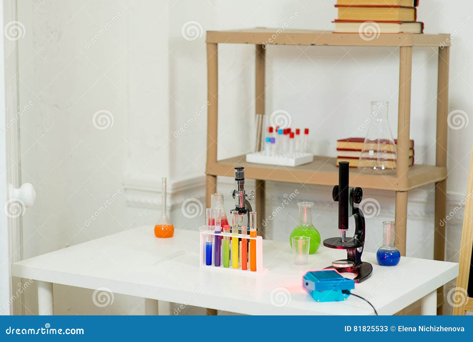 Equipment for Chemistry and Science Experiments Stock Image - Image of ...