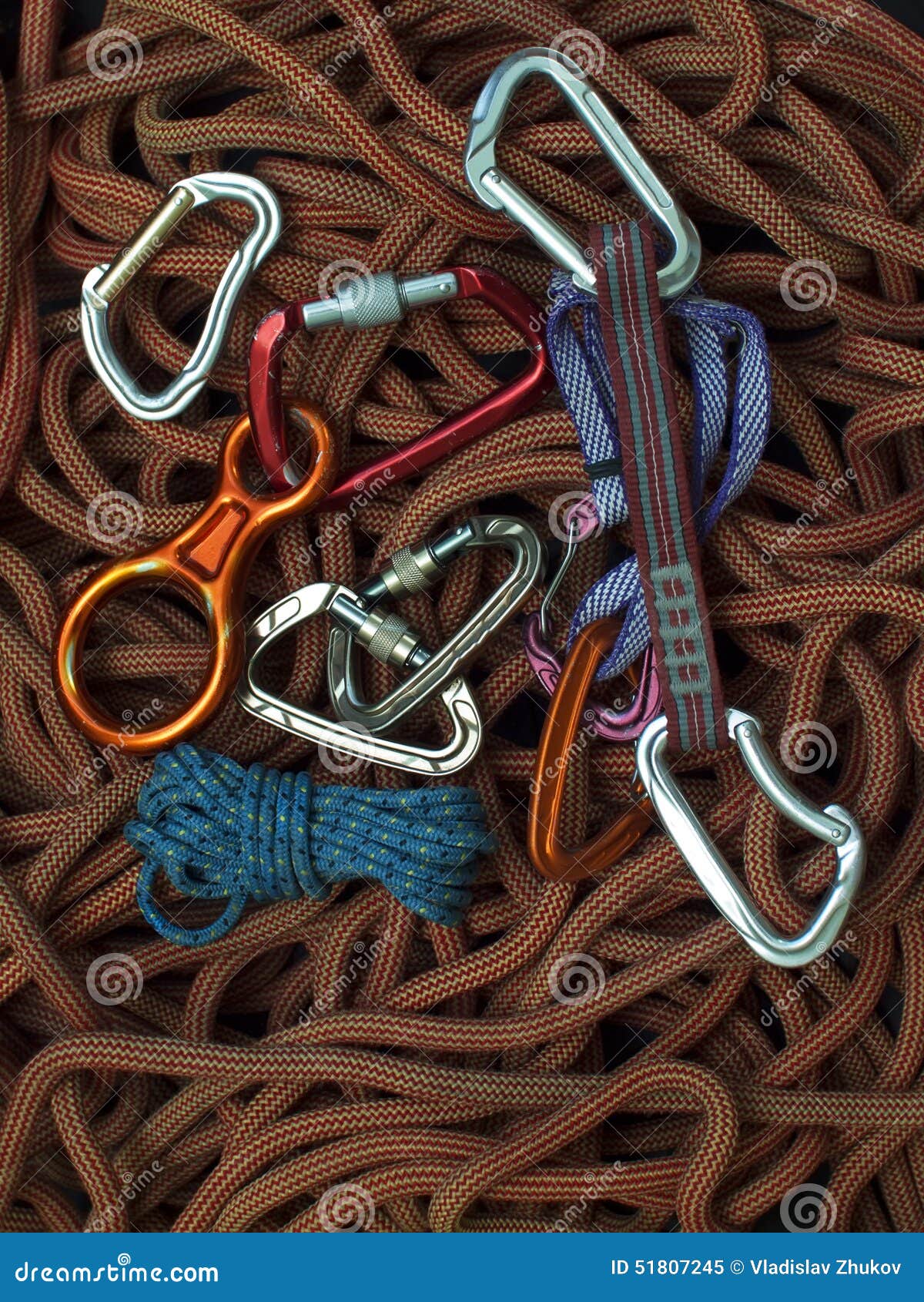 Equipment for climbing. stock image. Image of climbing - 51807245
