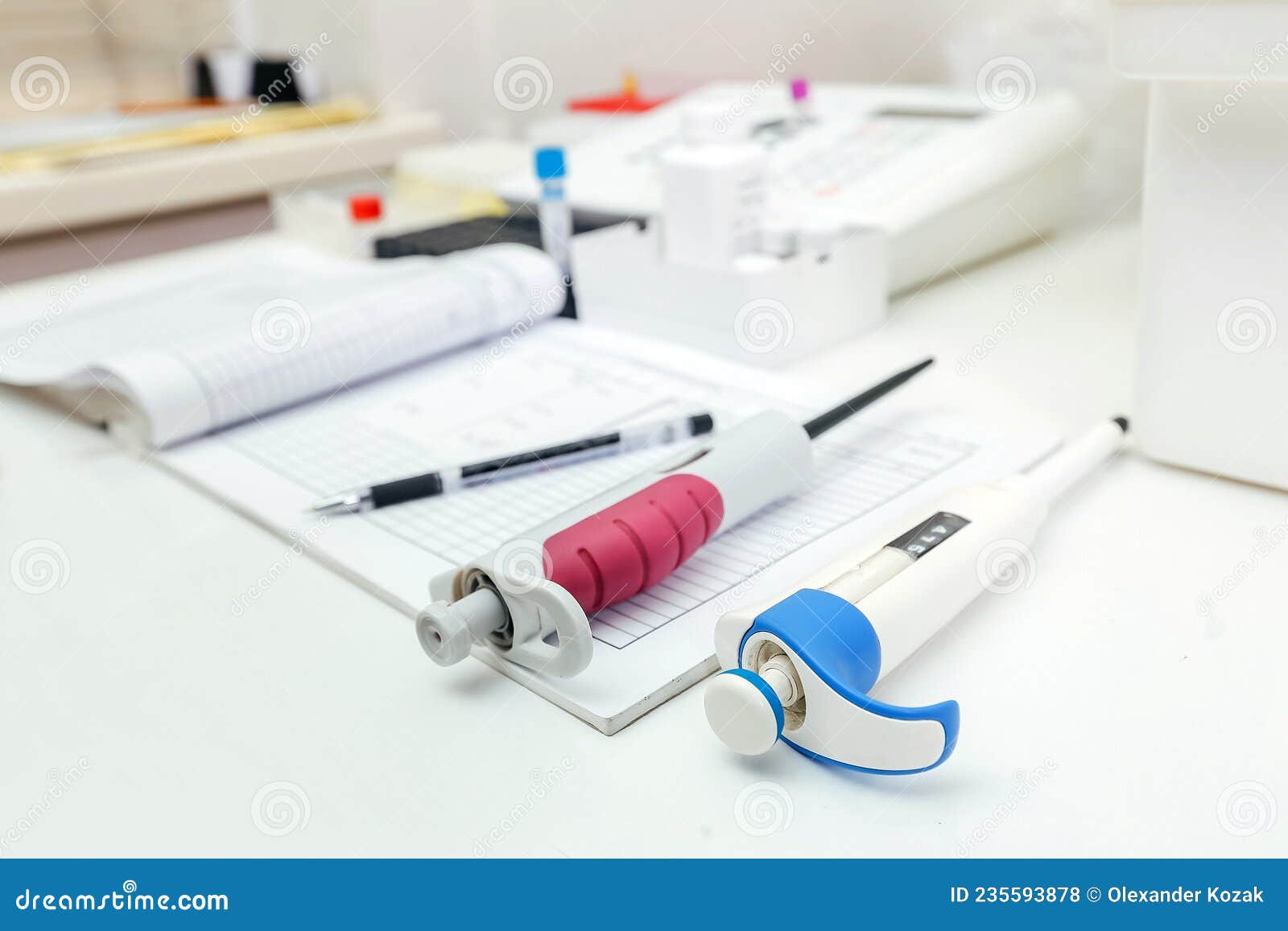 Equipment for Collecting Blood Samples in the Laboratory Stock Photo ...