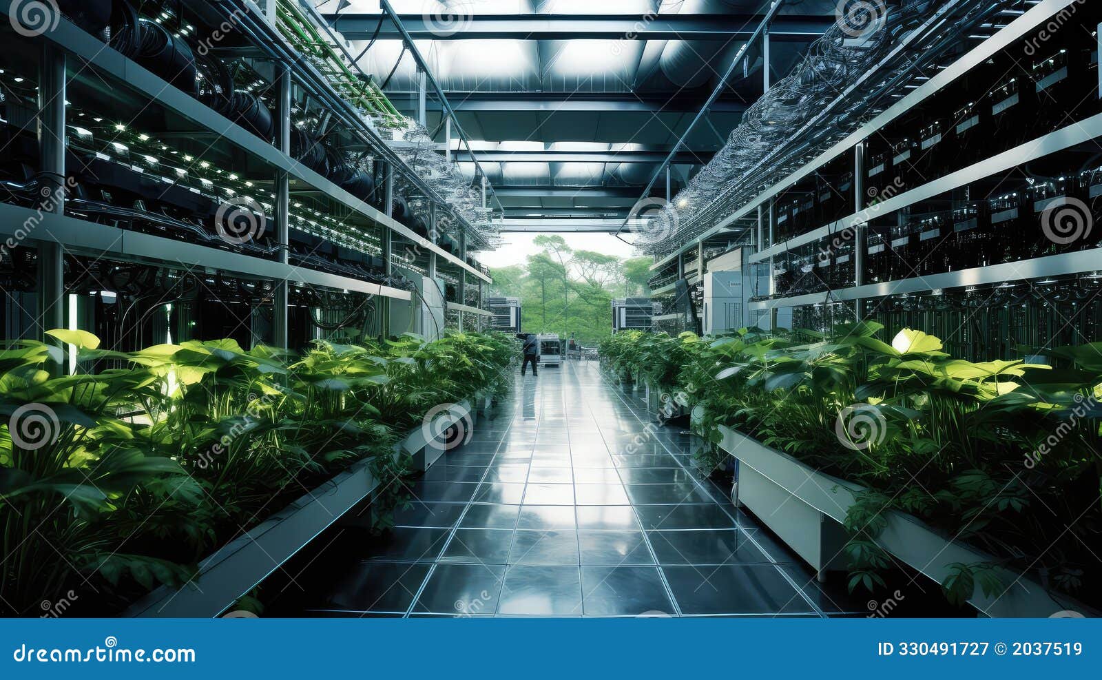 Equipment computer plant stock illustration. Illustration of stretching ...