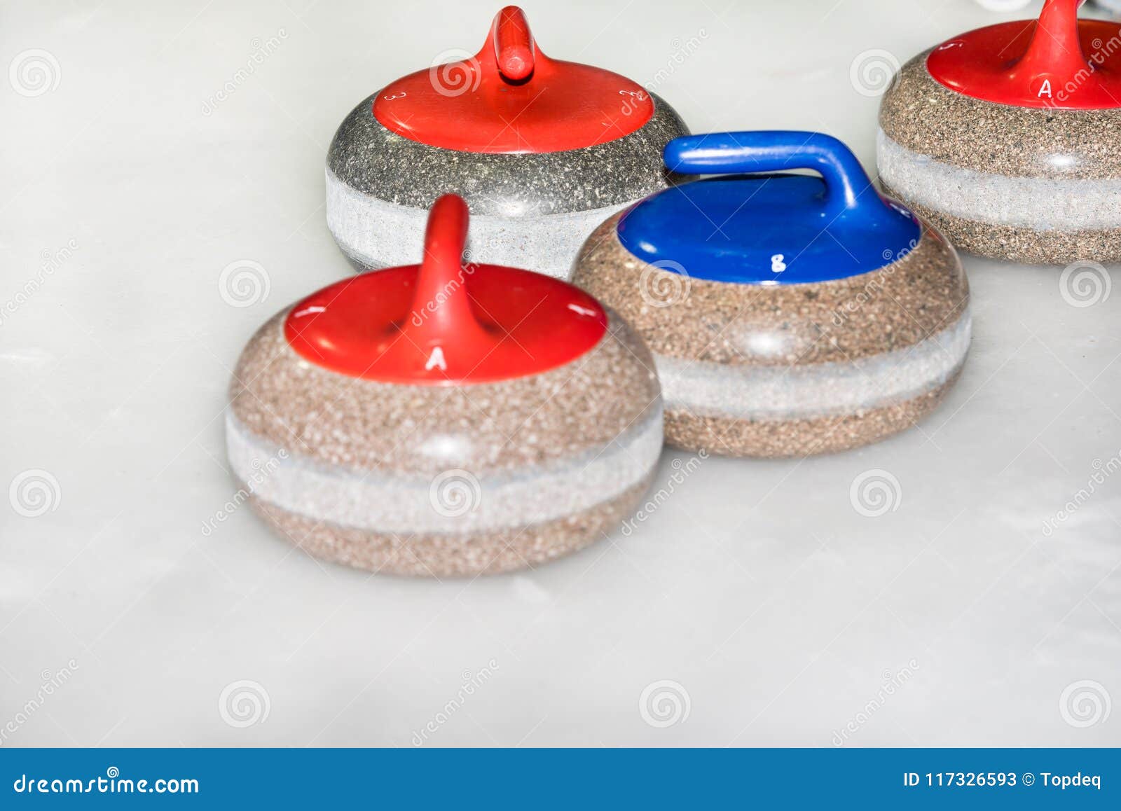 Curling stones on the ice stock image. Image of rings - 117326593