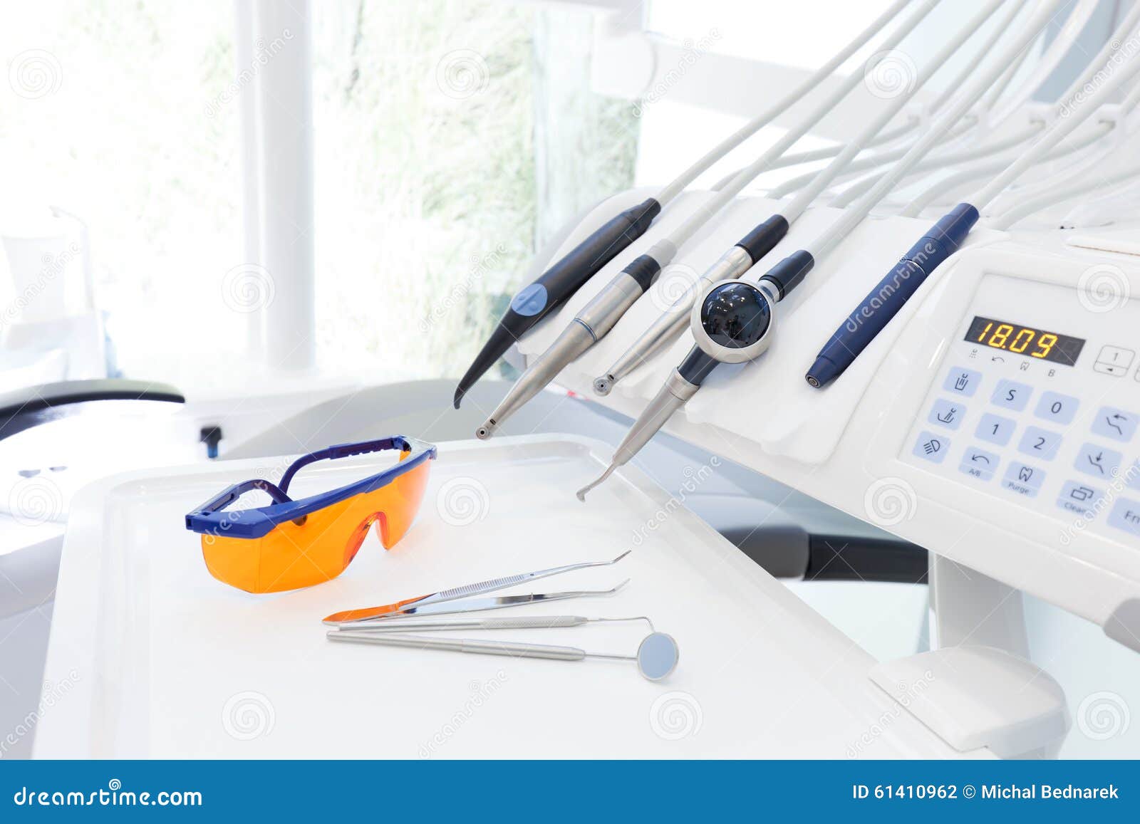 Equipment and Dental Instruments in Dentist S Office. Dentistry Stock ...