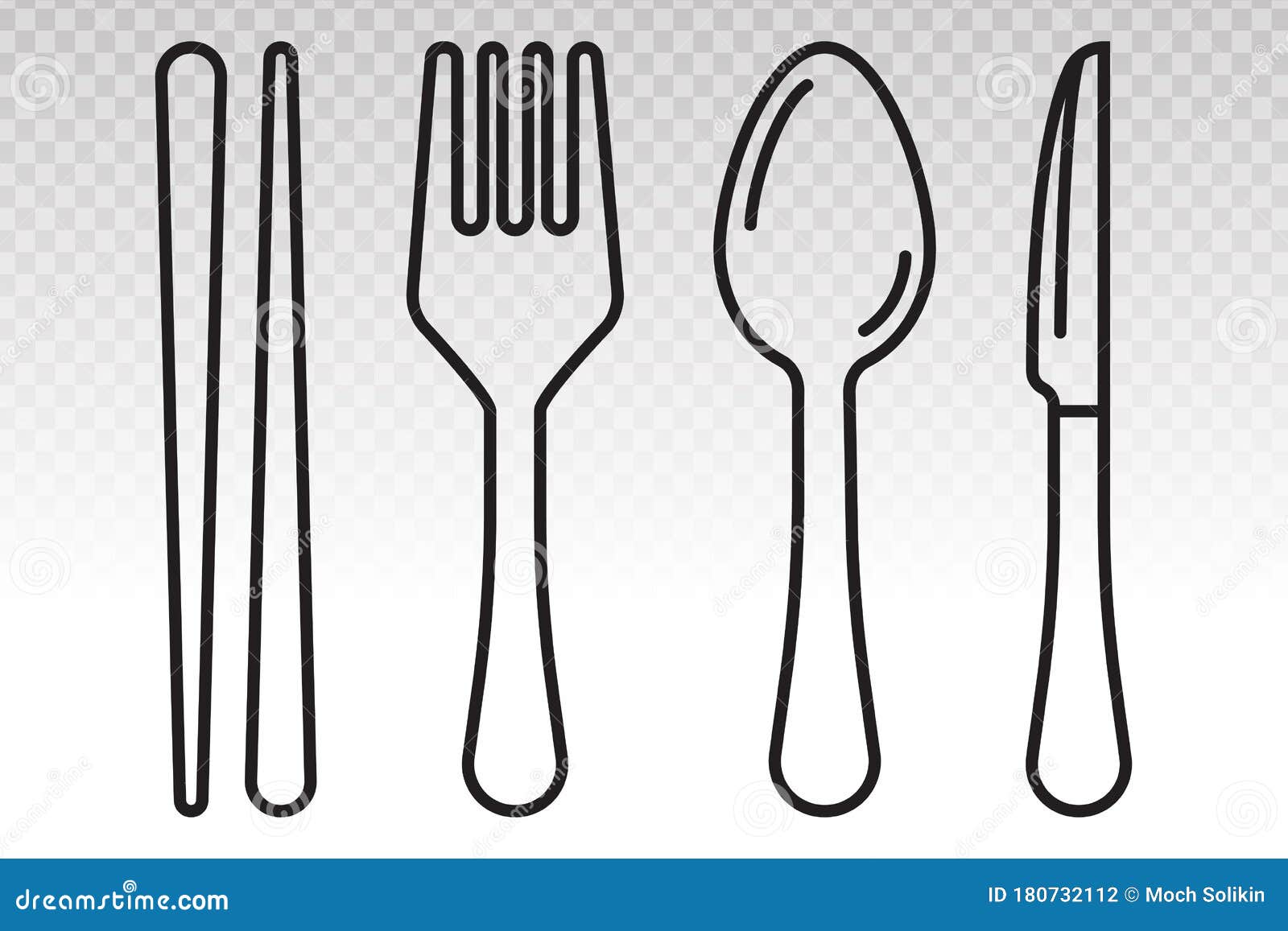 Silverware Clip Art Black And White Clipart