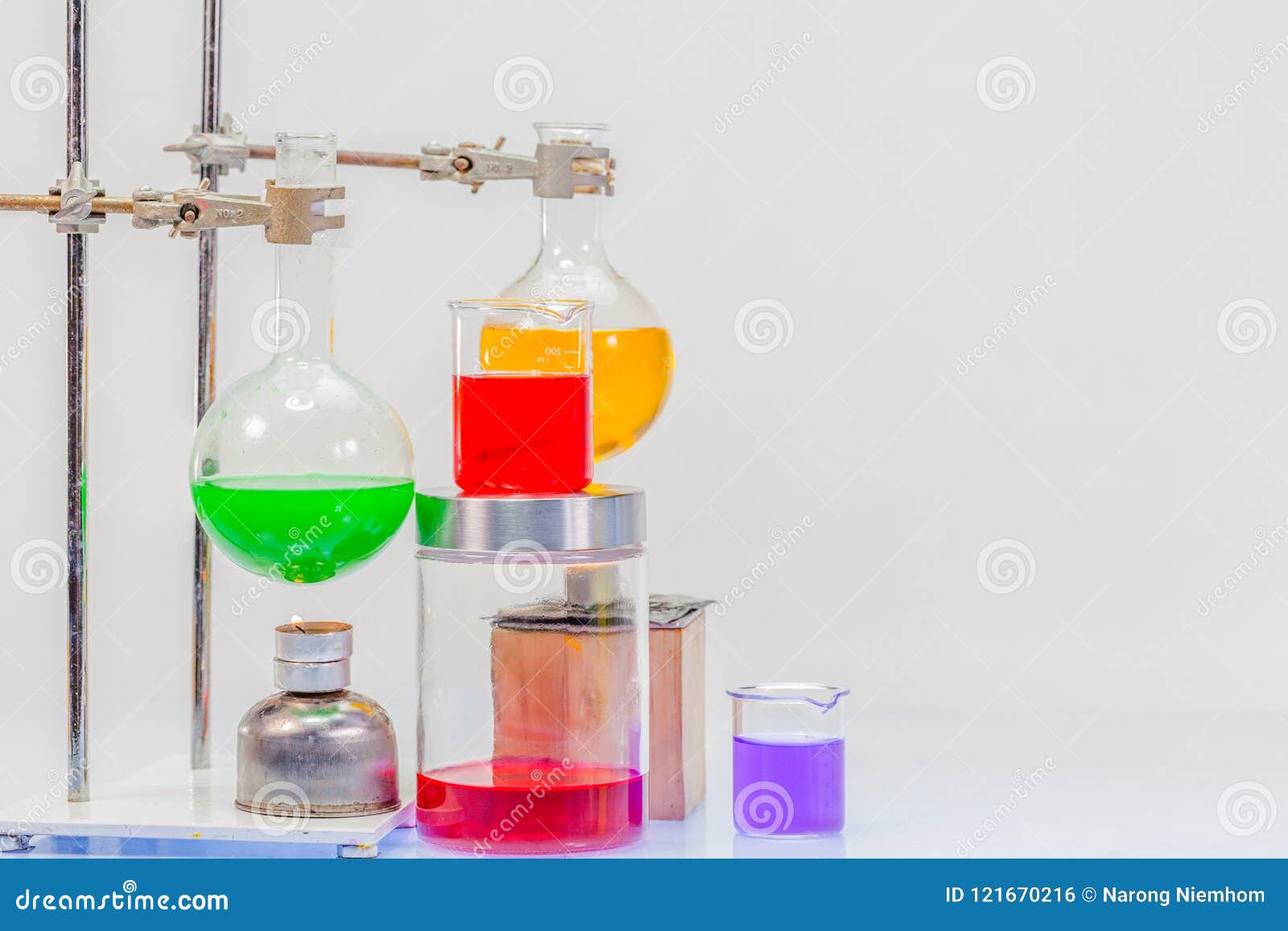 Equipment of Distillation in Laboratory Experiments Stock Photo - Image ...
