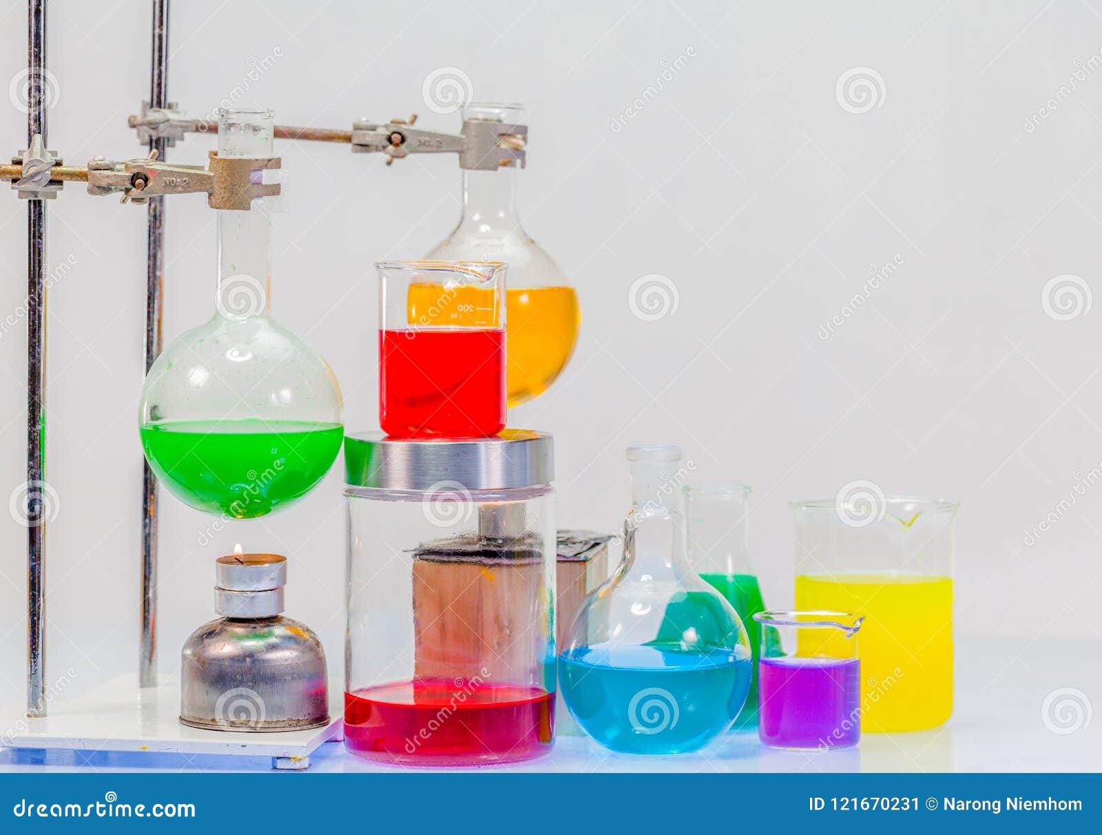 Equipment of Distillation in Laboratory Experiments Stock Image - Image ...