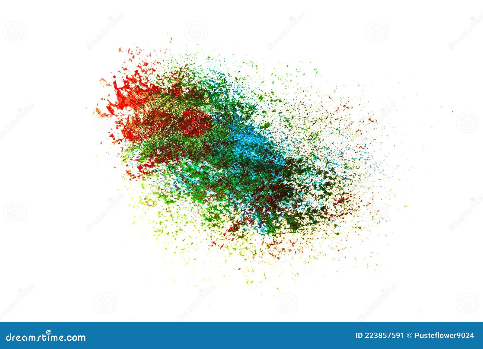 Colorful Color Splash on White Background Stock Image - Image of paint ...
