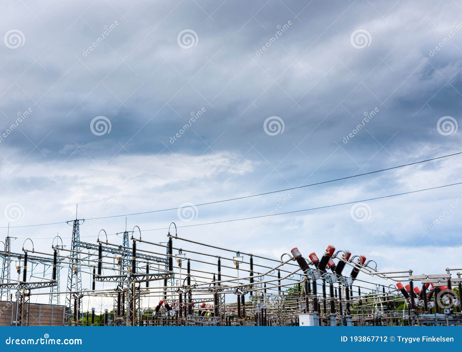 Equipment at an Electrical Substation Stock Photo - Image of ...
