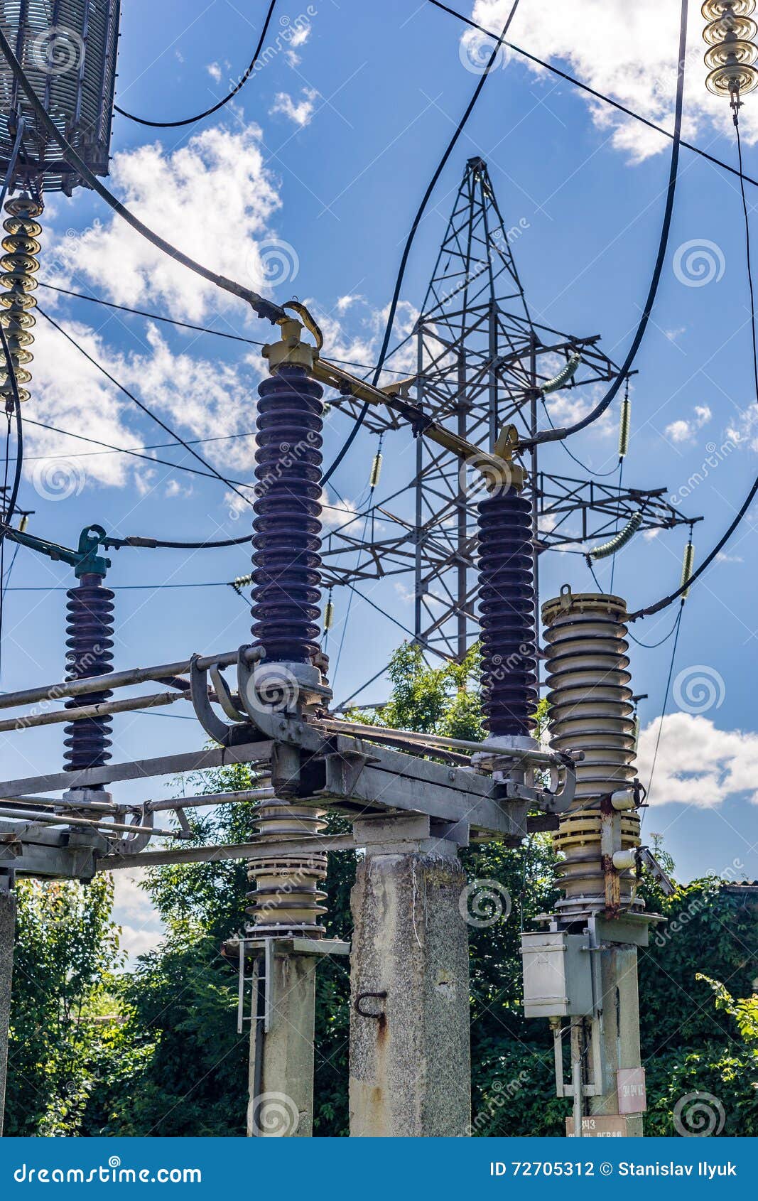 Equipment Electrical Substation Stock Photo - Image of line, plant ...