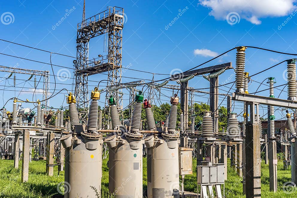 Equipment Electrical Substation Stock Image - Image of line, isolator ...