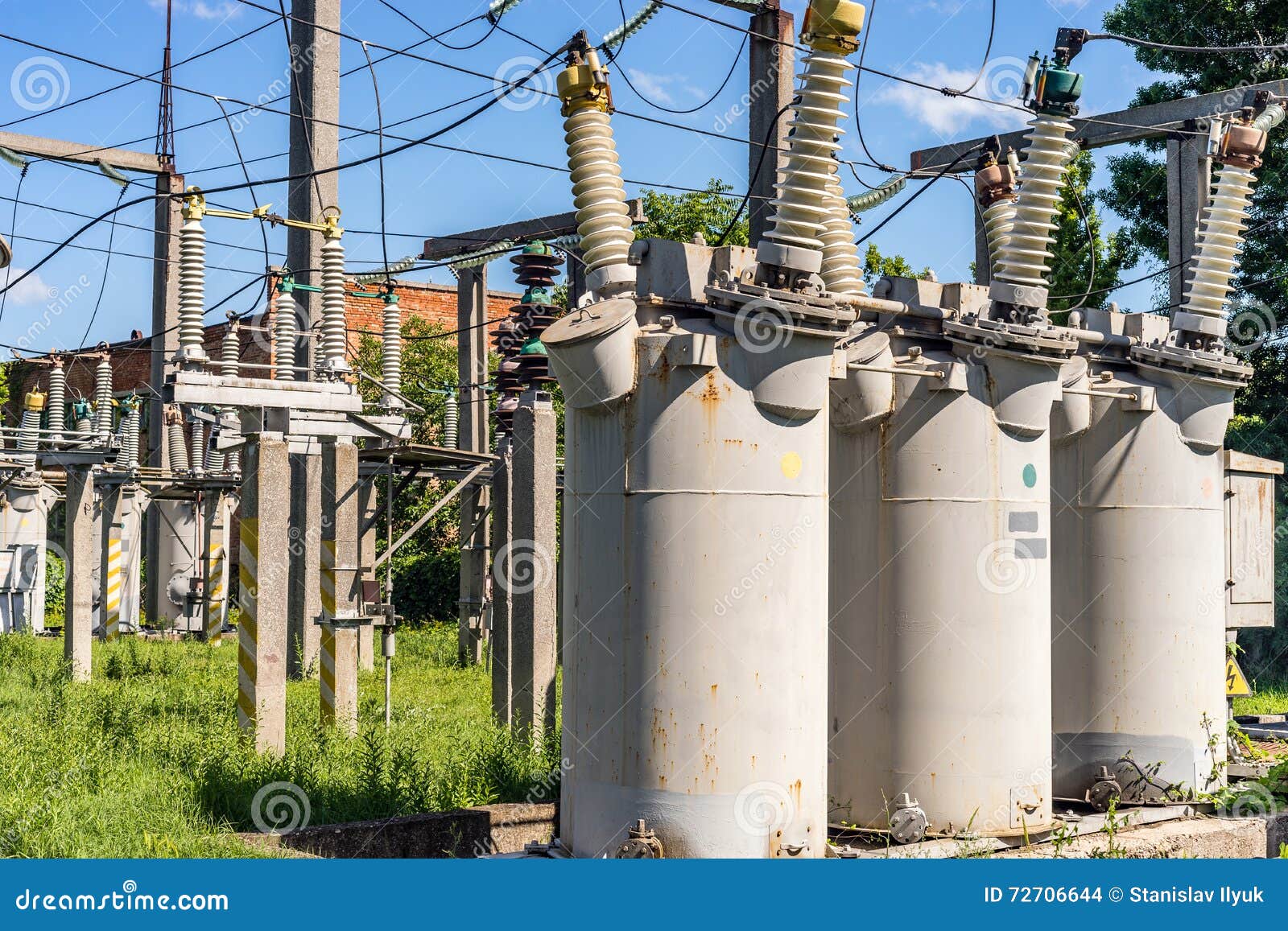 Equipment Electrical Substation Stock Photo - Image of line, electrical ...