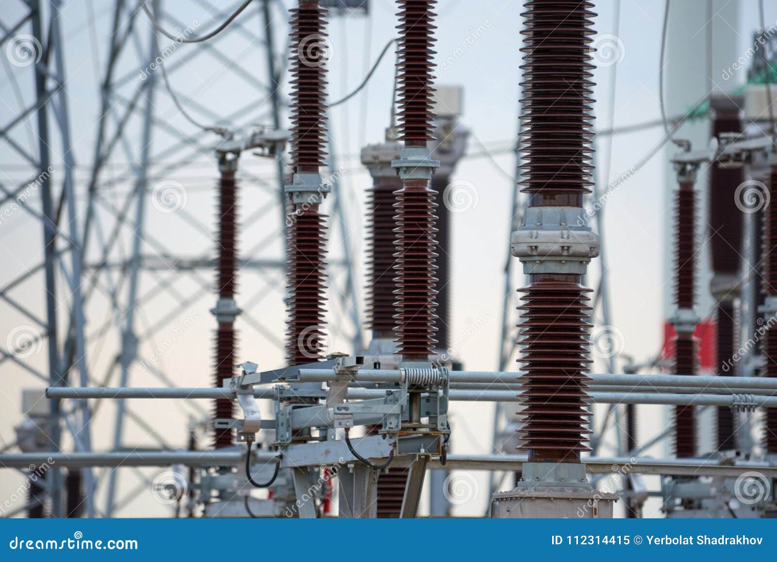 Equipment for Electrification. Stock Image - Image of blue, electrical ...