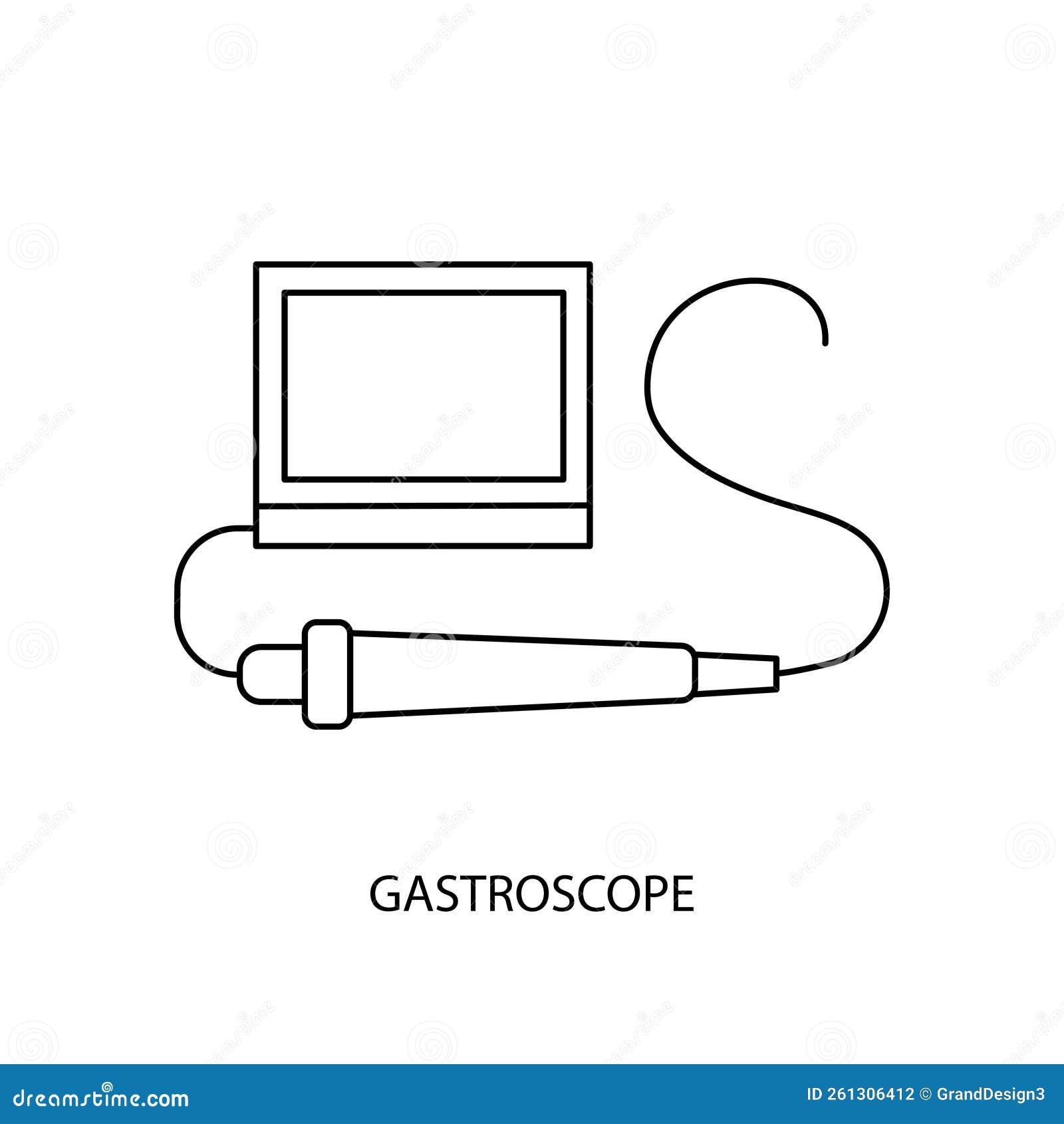Endoscopy Icon, Stomach And Endoscope, Vector | CartoonDealer.com ...