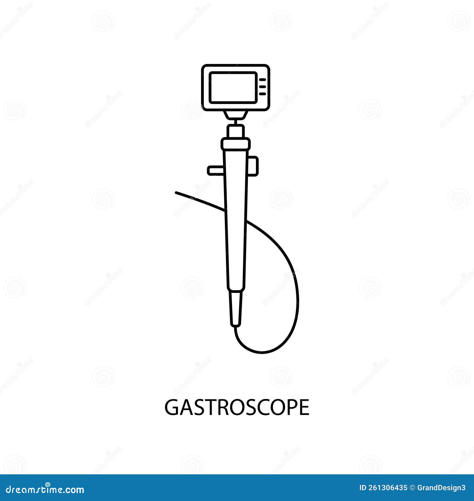 Equipment for Endoscopy Icon Line in Vector. Stock Vector ...
