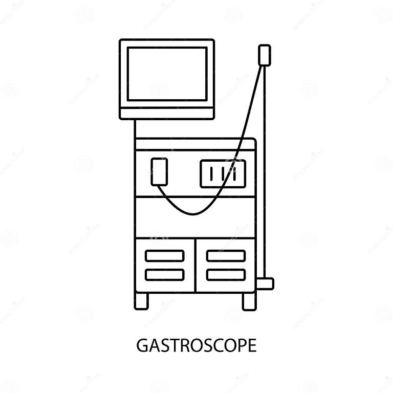 Equipment for Endoscopy Icon Line in Vector. Stock Vector ...