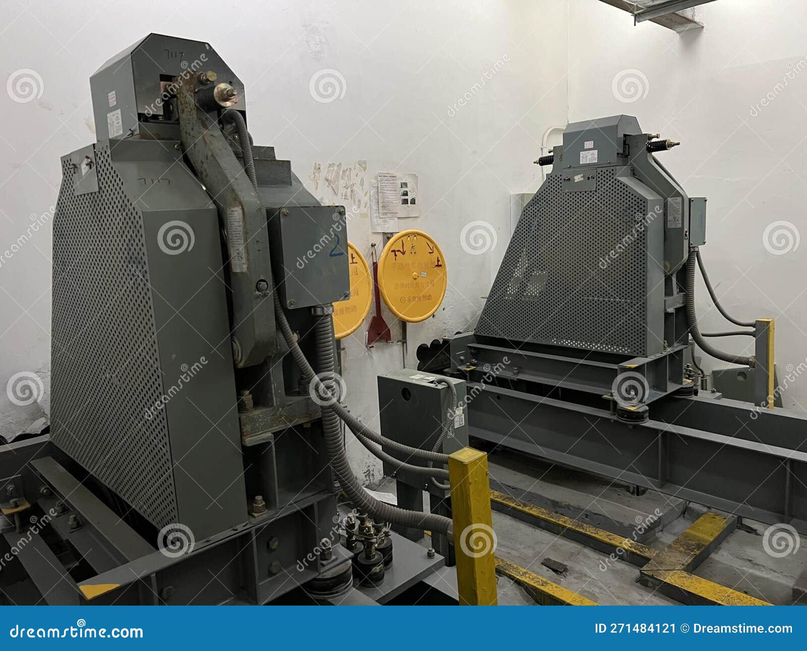 The Equipment and Facilities in the Elevator Room Stock Image - Image ...