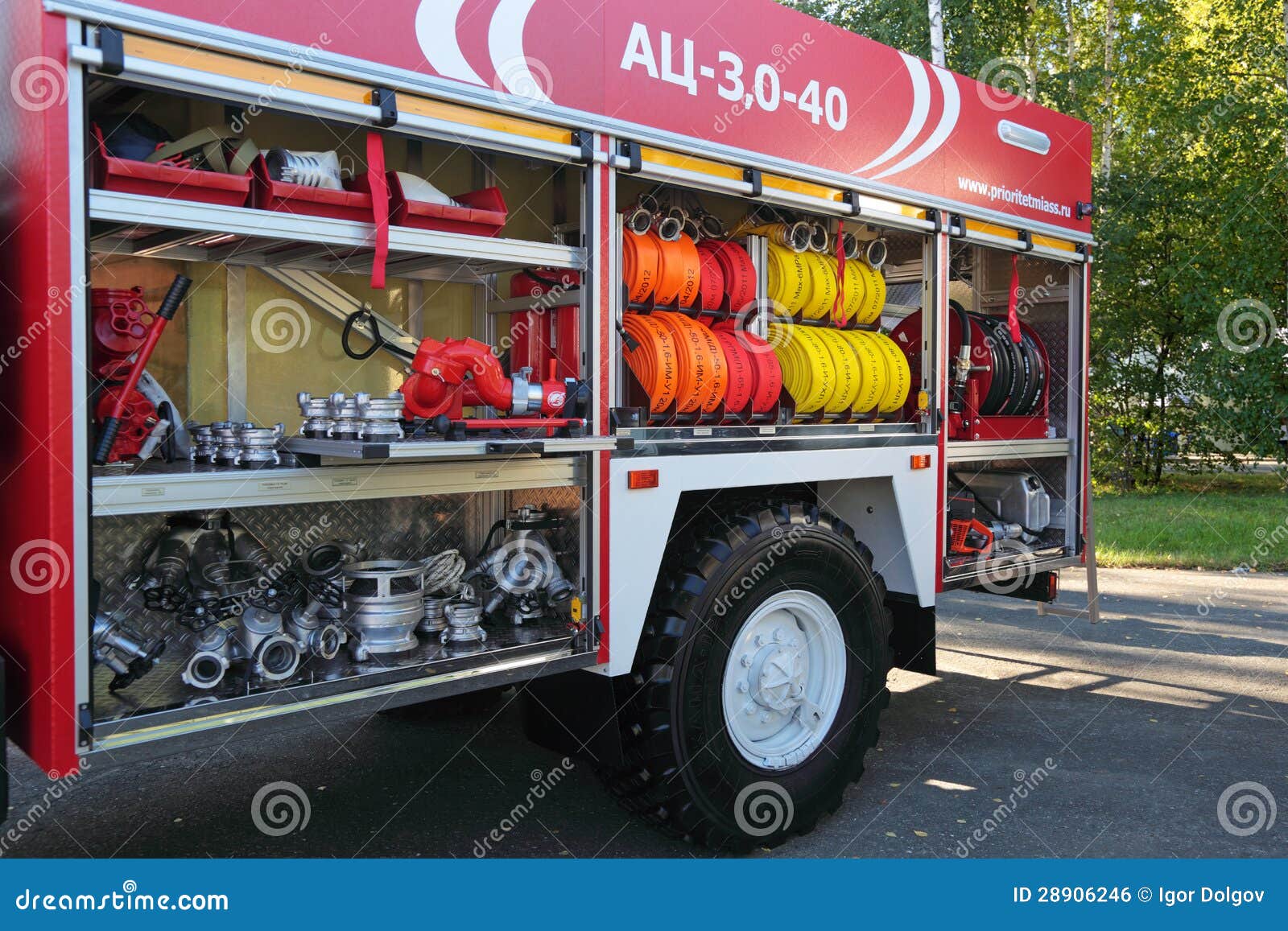 Equipment of fire truck editorial photo. Image of industrial - 28906246