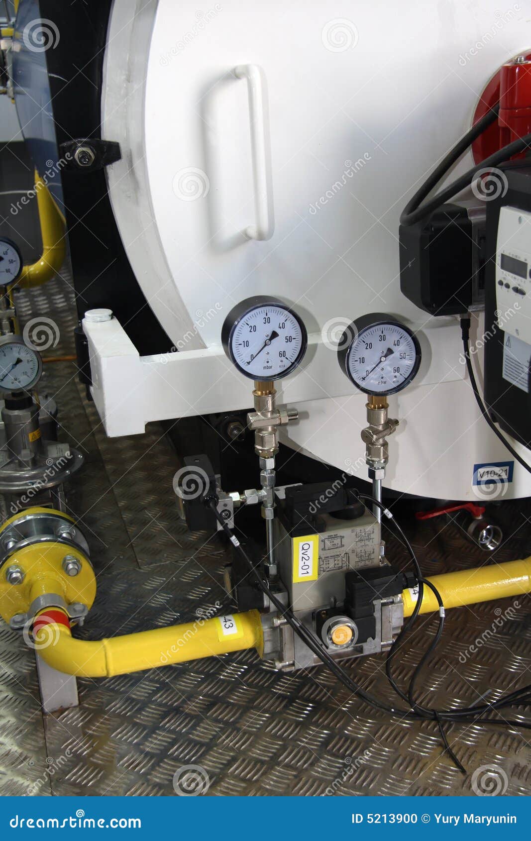 The Equipment Of The Boiler-house, - Valves, Tubes, Pressure Gauges ...