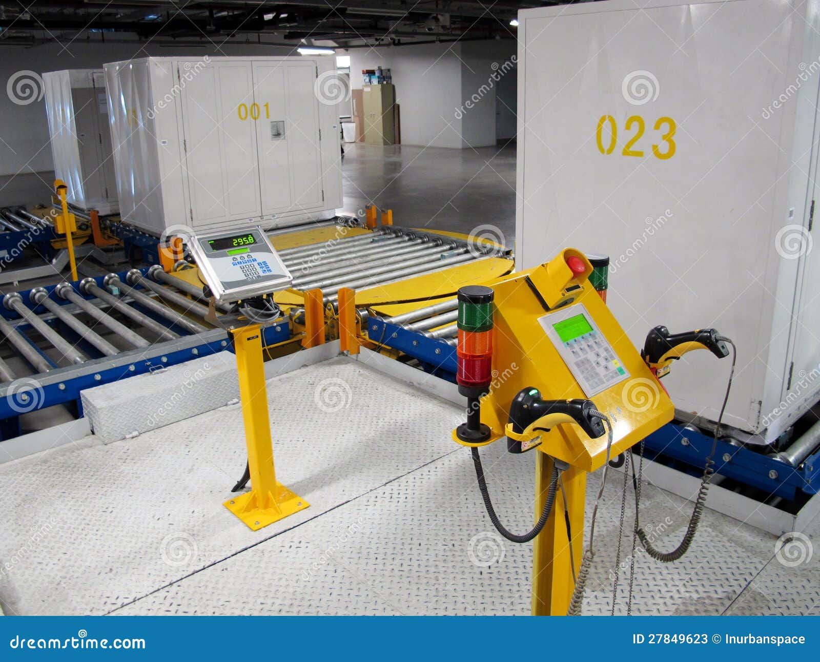 Equipment for Handling Small Container. Stock Image - Image of line ...