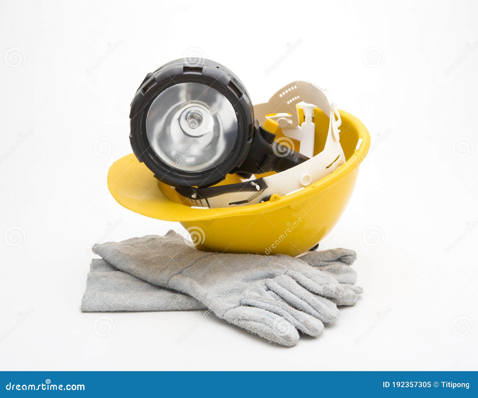 Construction Hat on a White Background Stock Image - Image of ...