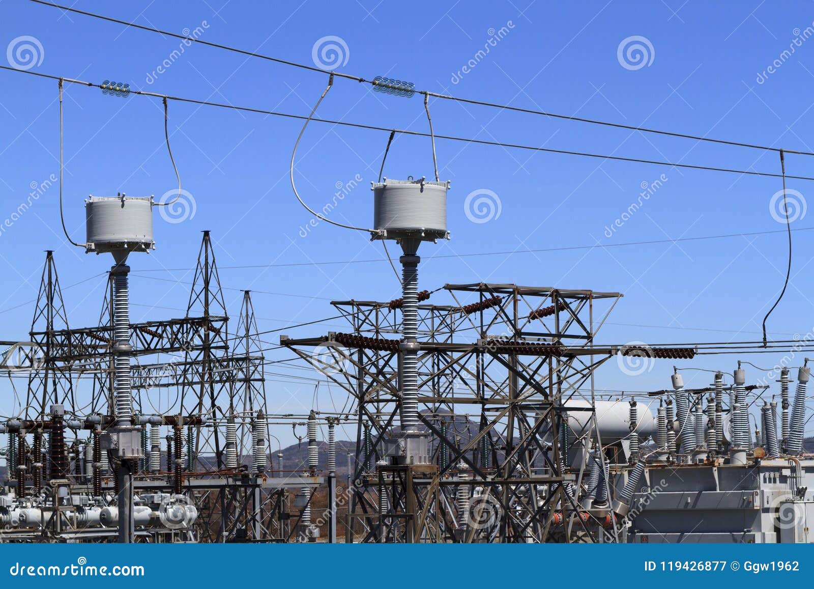 High Voltage Substation Equipment Stock Image - Image of power ...