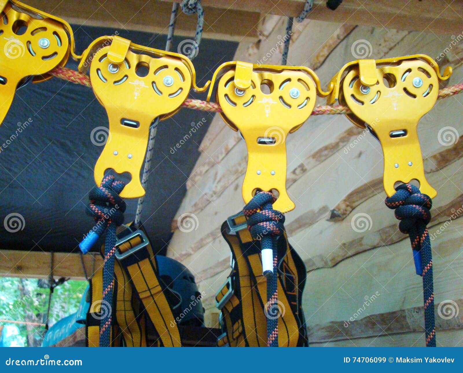 Equipment for Industrial Mountaineering Stock Image - Image of belts ...