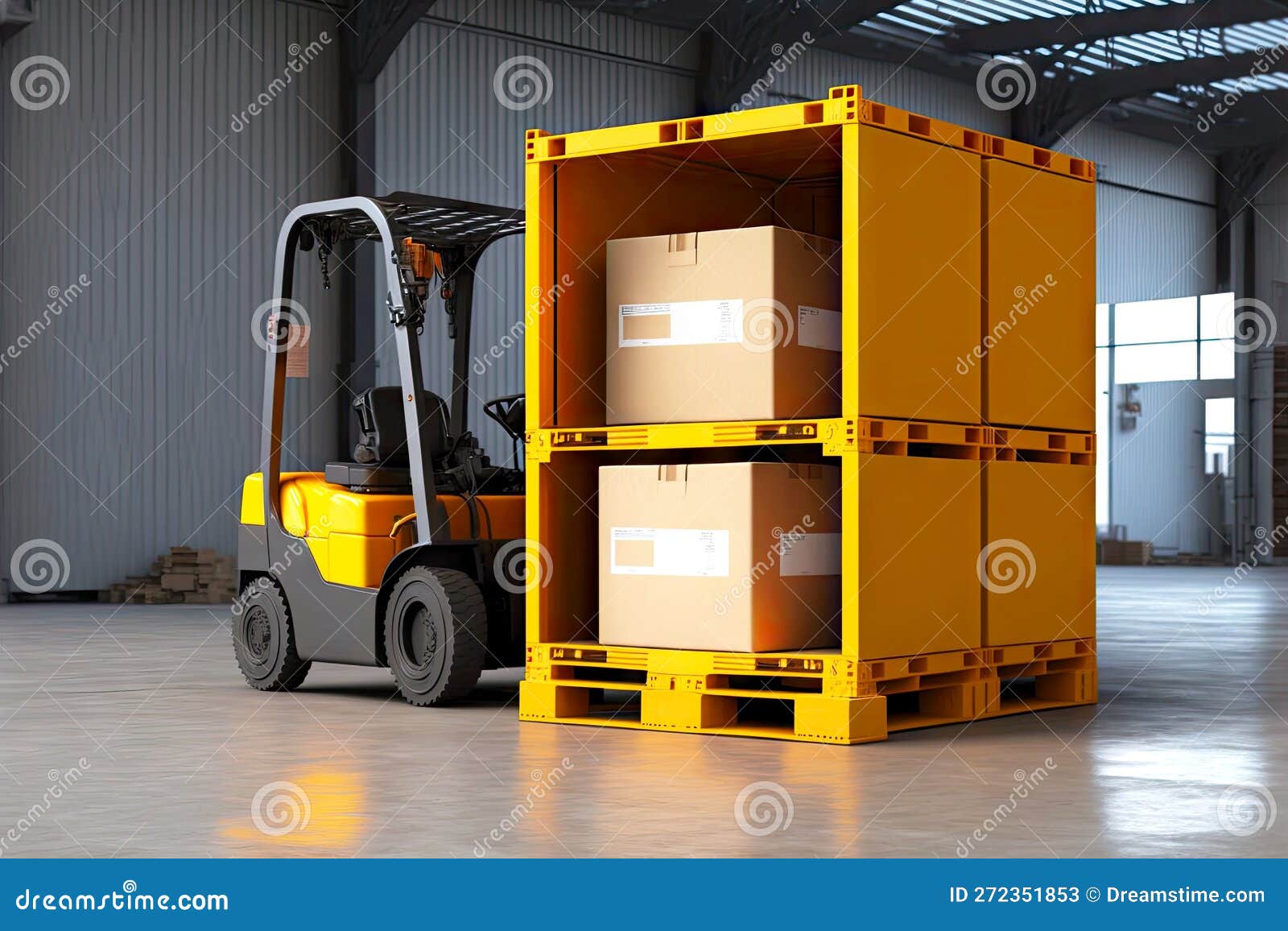 Equipment for Loading and Unloading Boxes with Goods in Warehouse Stock ...