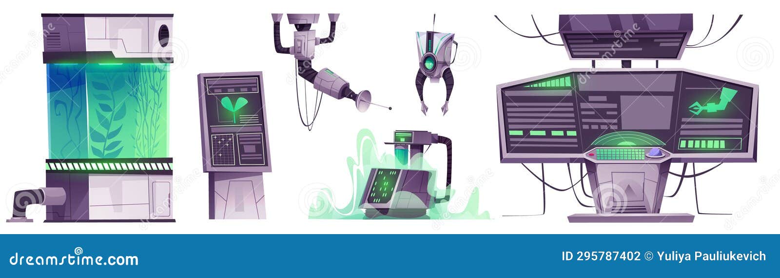 Equipment and Machinery for Space Laboratory. Stock Vector ...