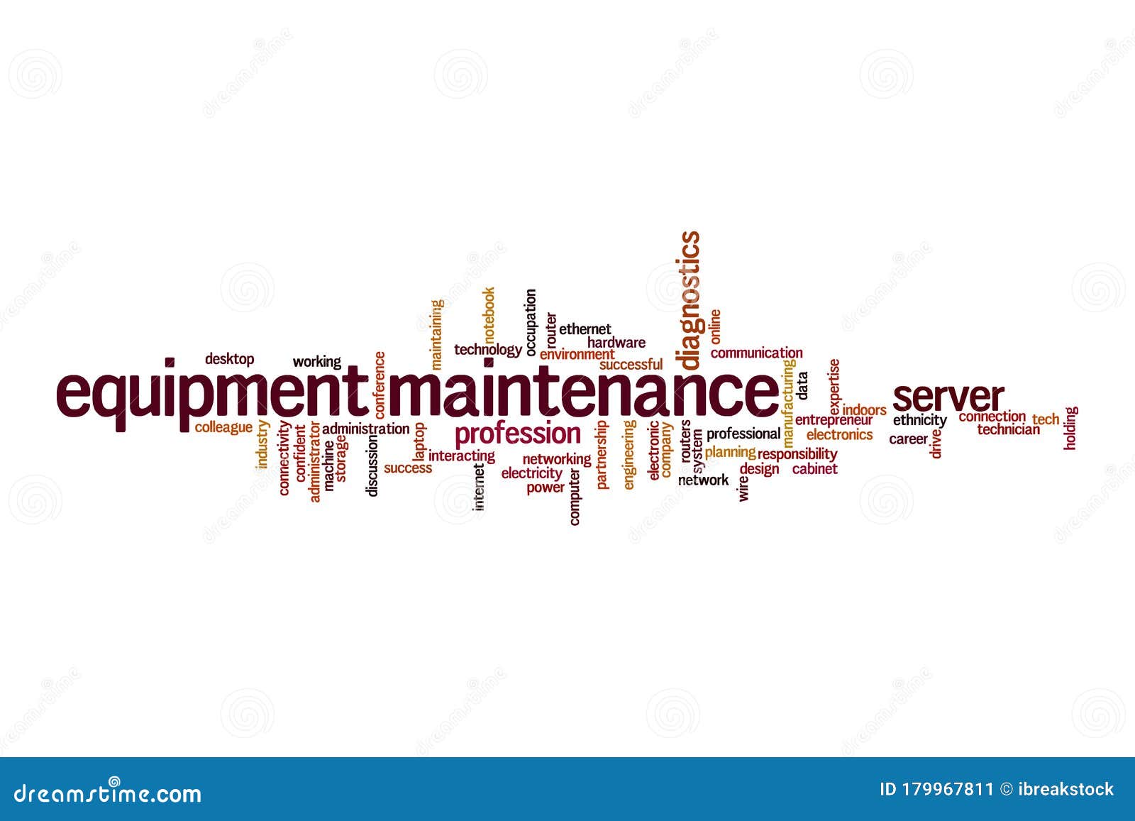 Equipment Maintenance Word Cloud Concept Stock Illustration ...