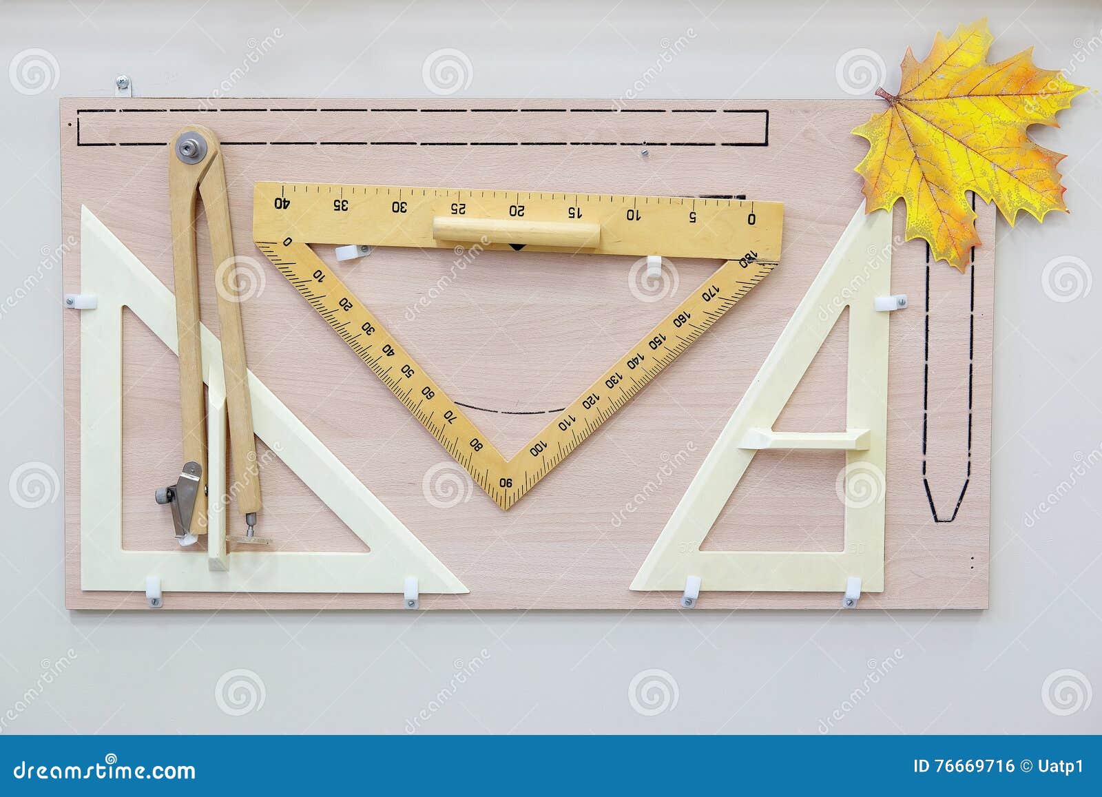 Equipment for Mathematic Lessons Stock Photo - Image of school ...