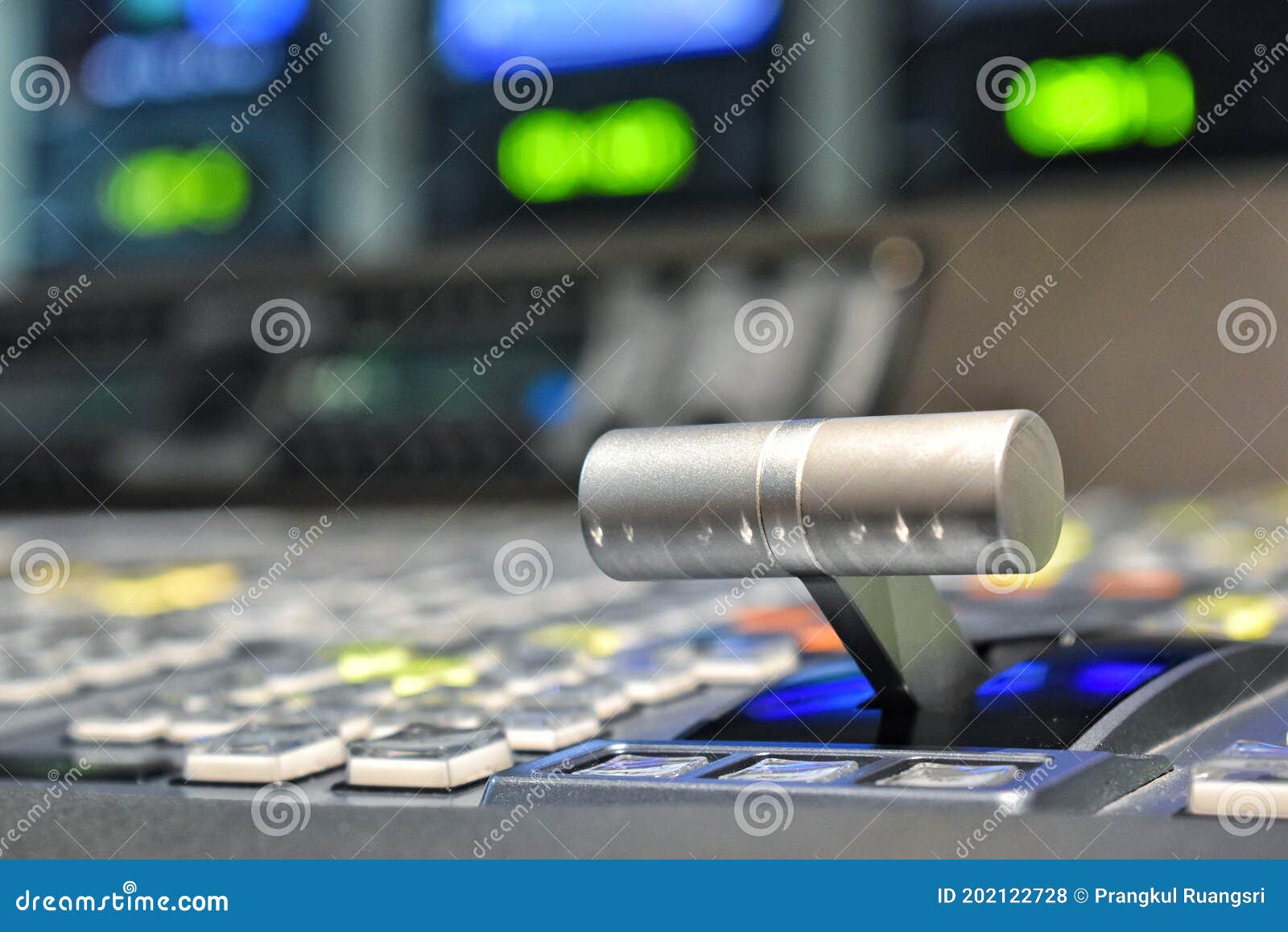 Equipment in Media Control Room. Stock Photo - Image of desk ...