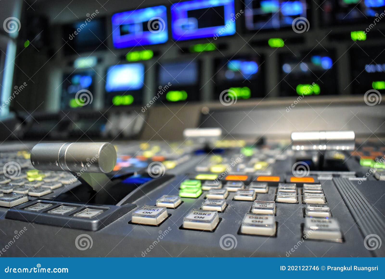 Equipment in Media Control Room. Stock Photo - Image of camera, outside ...