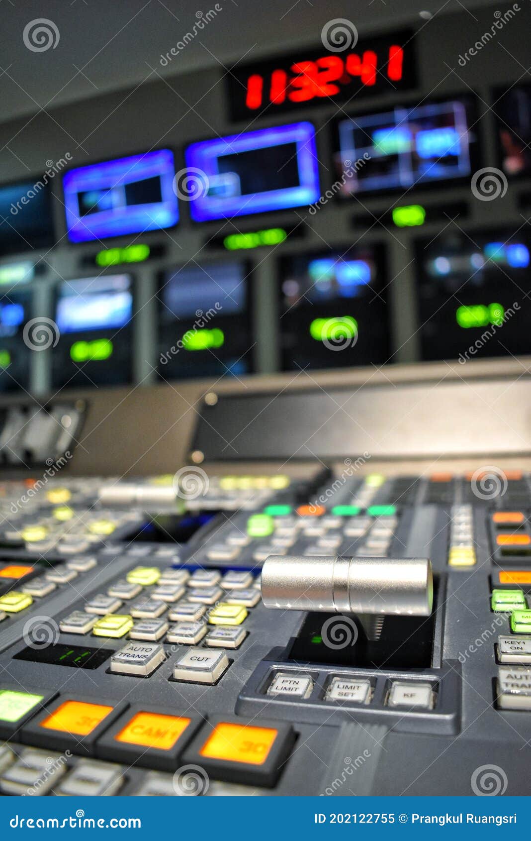 Equipment in Media Control Room. Stock Image - Image of broadcast ...