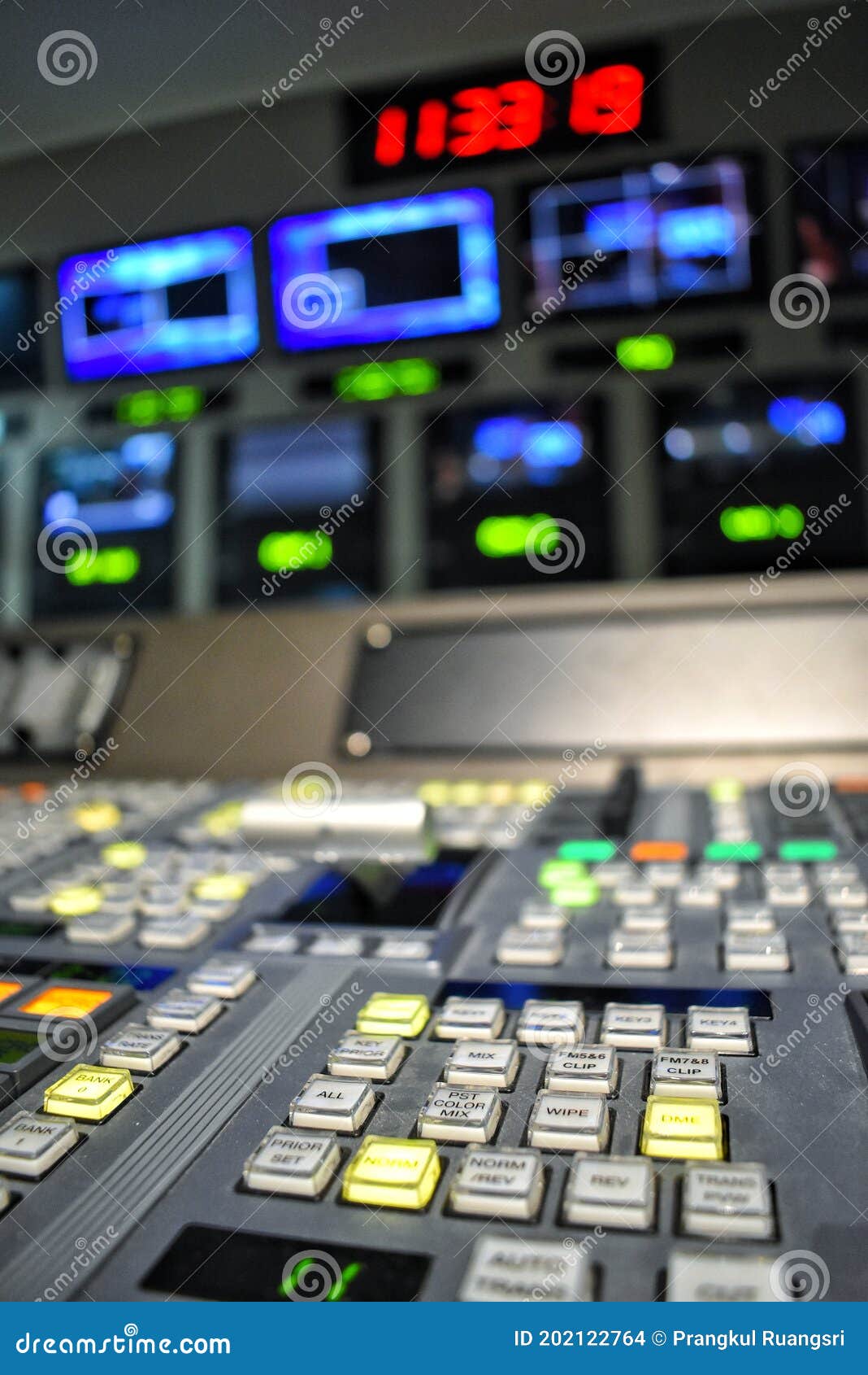 Equipment in Media Control Room. Stock Photo - Image of production ...