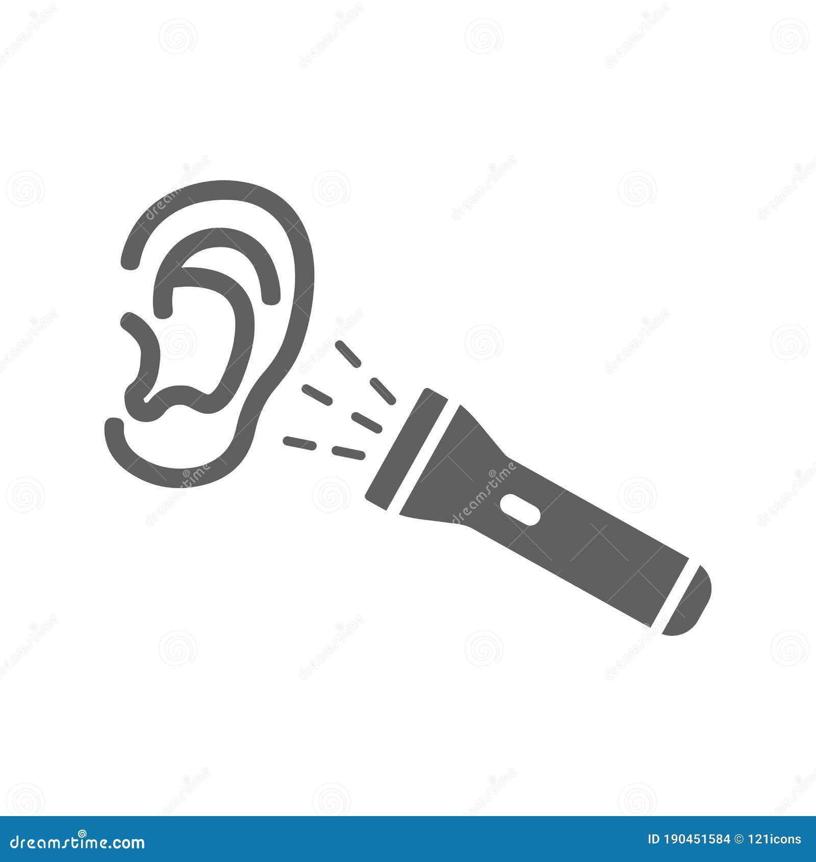 Equipment, Medical Torchlight Icon / Gray Color Stock Vector ...