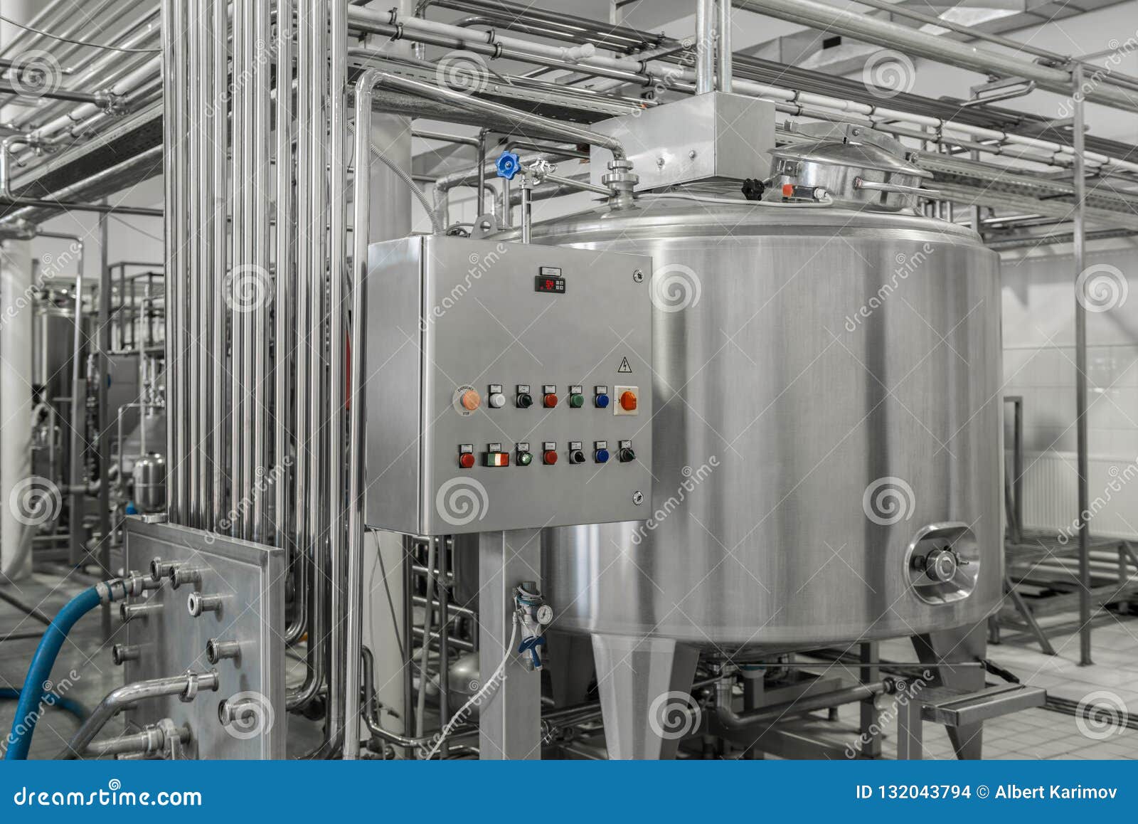 Equipment at the Milk Factory Stock Photo - Image of equipment ...