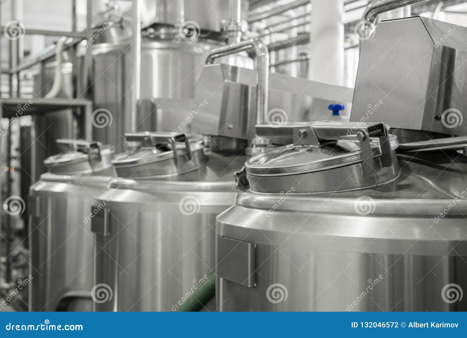 Equipment at the Milk Factory Stock Photo - Image of pipe, process ...