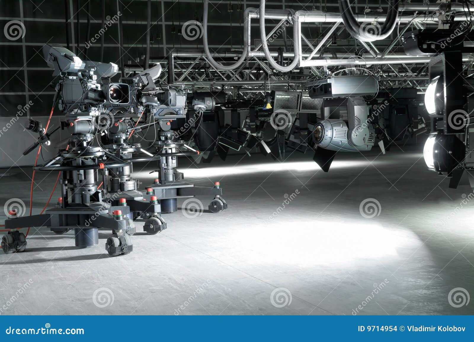 Equipment of a Modern Television Studio. Stock Photo - Image of ...